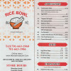Menu | Rice Bowl Chinese Restaurant